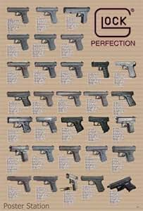 Amazon.com: Glock Short Gun Models Accessories Poster - Rare New ...