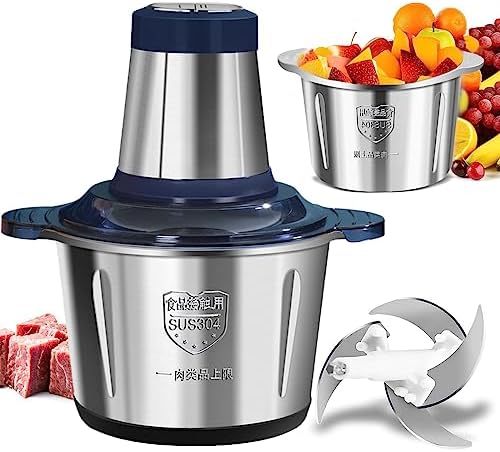 ALMEKAQUZ Electric Meat Grinder, Food Processor, Stainless Steel Meat ...
