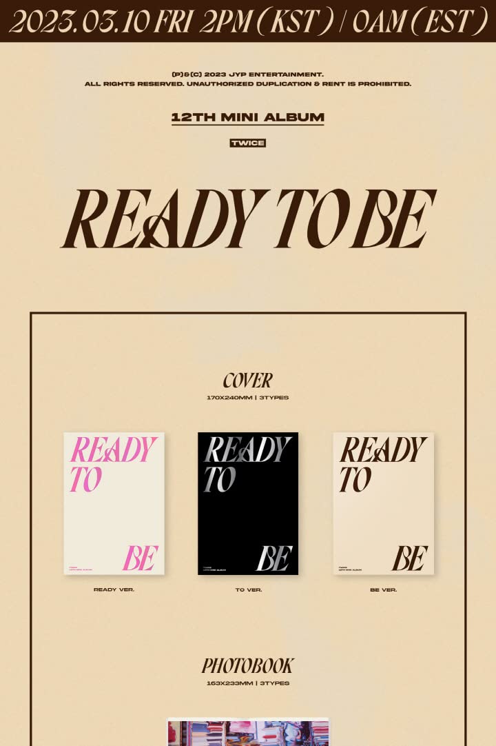 Mua TWICE READY TO BE 12th Mini Album CD+POB+Folding poster on pack ...
