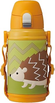Amazon.co.jp : ドウシシャ 水筒 キッズボトル 2WAY(コップ・ダイレクト) 3Dイラスト 600ml ハリネズミ イエロー : ホーム＆キッチン