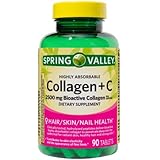 Amazon.com: Spring Valley Collagen 1,000mg Per Tablet, Plus Vitamin C ...