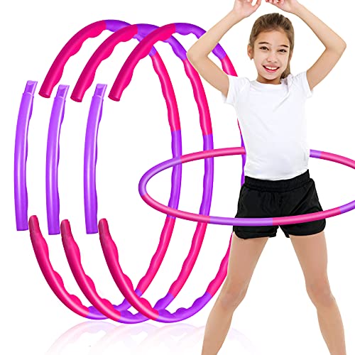 Hula Ring for Kids Exercise Plastic Hoola Toy Hoops 3 Pack for Children ...