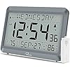WallarGe Atomic Clock with Indoor Outdoor Temperature, Self-Setting ...