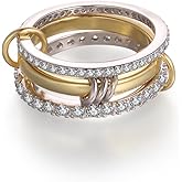 Amazon.com: RAIFIN Stackable Rings for Women Gold Non Tarnish, 18k Gold ...