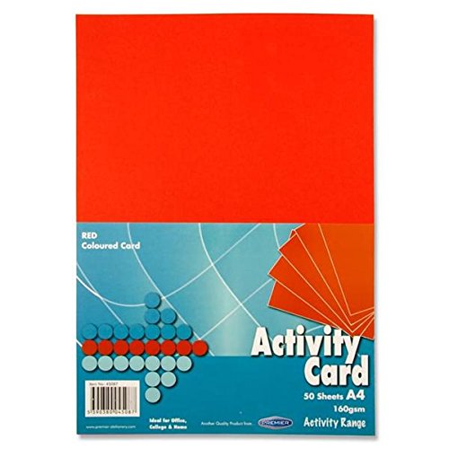 Quality A4 Red Colour Coloured Paper 80gsm (210mm x 297mm) Printer ...