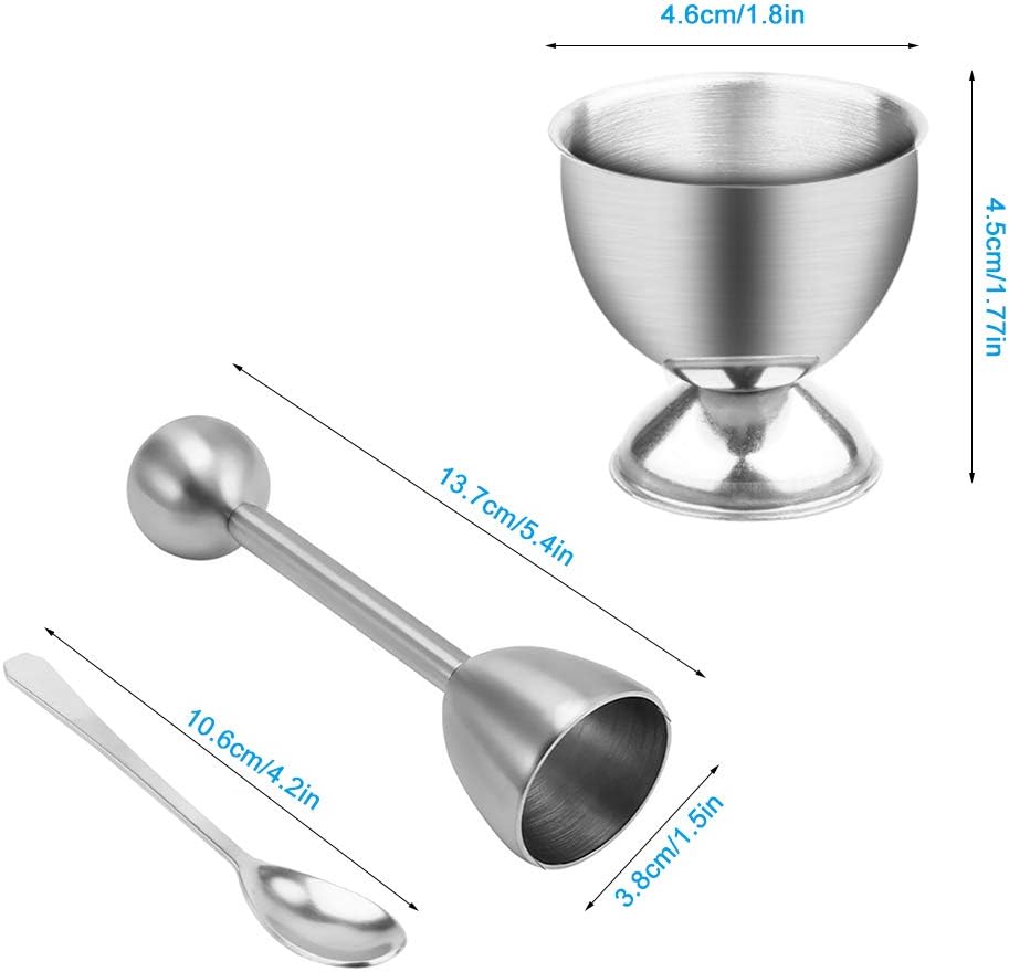 Soft Hard Boiled Egg Cutter Topper Set Egg Cracker with Including 2 Cup ...