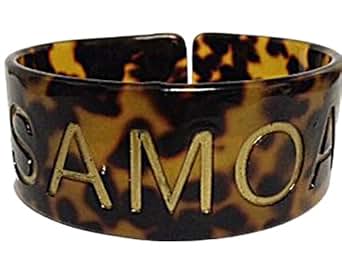 Hawaiian Samoan"SAMOA" Faux Turtle Tortoise Shell Bracelet 1" Inch at ...