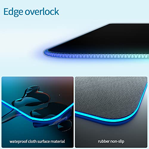 Wireless Chargering RGB Gaming Mouse Pad 15W，RGB Large Gaming LED Mouse ...