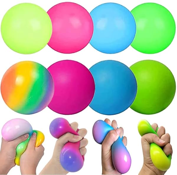 CAPOLARE Colorful Dumpling Squishy Stress Balls Sensory Toys Fidgets ...