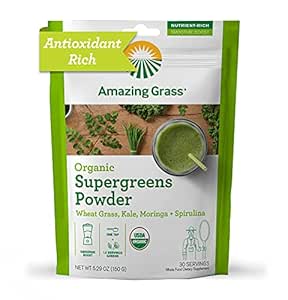 Amazon.com: Amazing Grass Super Greens Booster: Greens Powder with ...