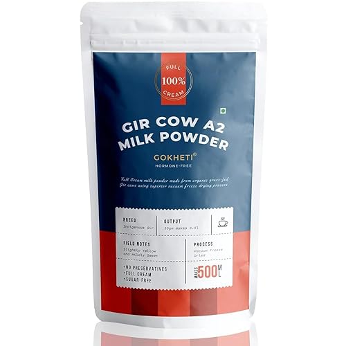 Gokheti Gir Cow Full Cream A2 Milk Powder - Whole Milk A2 Powder 50 gms ...