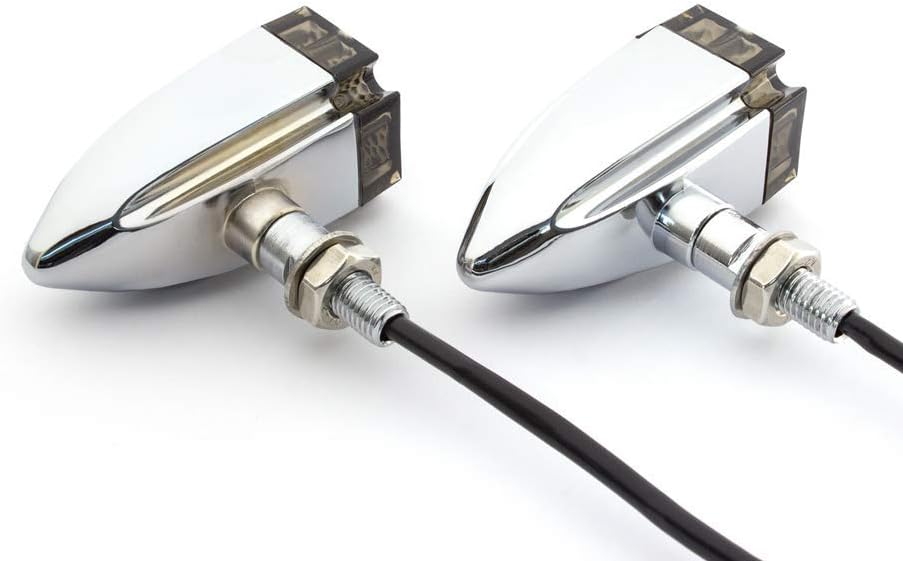 Maltese Cross LED Indicators with Smoked Lens – CHROME – for Custom ...