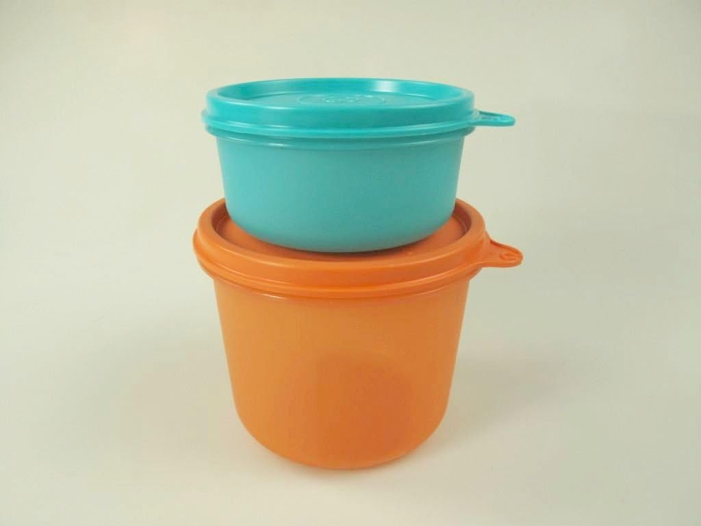 TUPPERWARE Ramequins frigo 550ml orange petit bol + 200ml turquoise ...