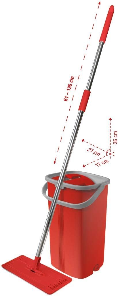 Smart Mop Compact – Extra Wide Mop with 360° Rotating Head + Bucket ...