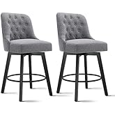 Amazon.com: PrimeZone Swivel Bar Stools Set of 2, 24 Inch Counter ...