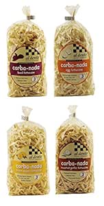 Amazon.com : Al Dente Pasta Carba-Nada Low-Carb Fettuccine Pasta ...