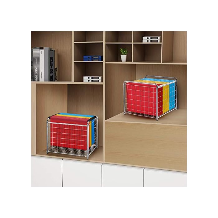 Simple Trending Desk Hanging File Box Storage Bin Organizer - Letter ...