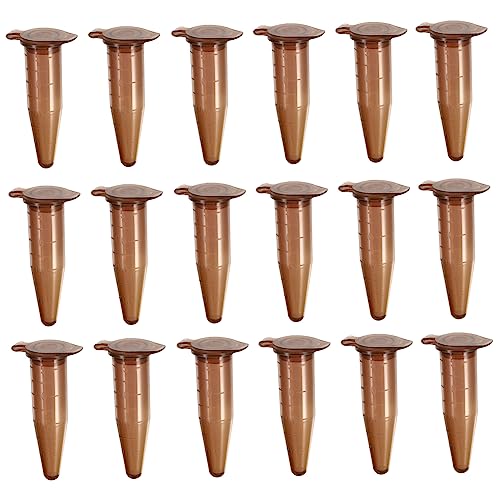 FELTECHELECTR 500pcs Brown Tube Micro Test Tubes Brown Microtube ...