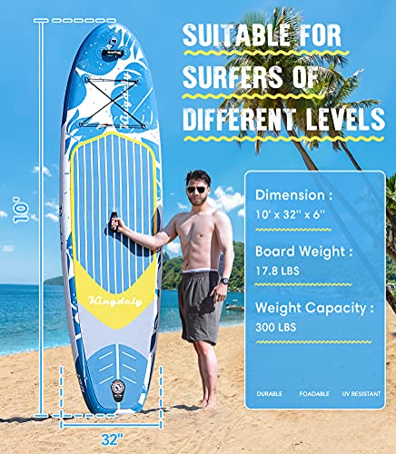 Inflatable Stand Up Paddle Board (6 inches Thick), SUP Paddle Board ...