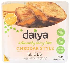 Daiya Dairy Free Cheese Slices, Cheddar, 7.8 oz: Amazon.com: Grocery ...