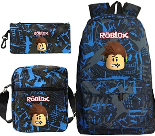 3pcs/Set Roblox Satchel Anime Printed School Bag Backpack with Pencil ...