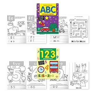 Preschool Activity Book Pack - 2 Books included: "ABC Learning the ...