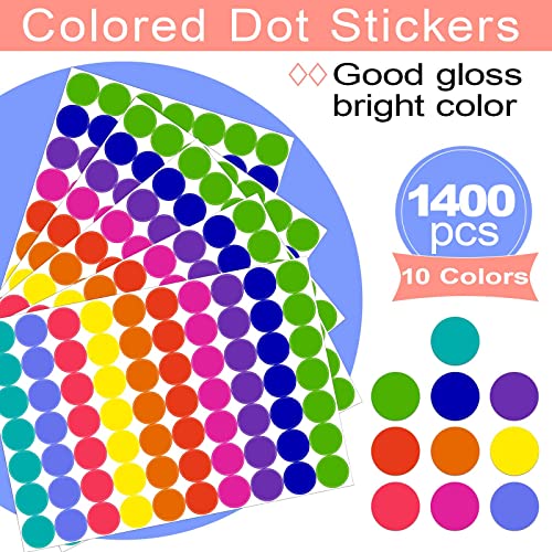 Colored Dot Stickers Round Color Coding Labels Circle Dots Labels ...