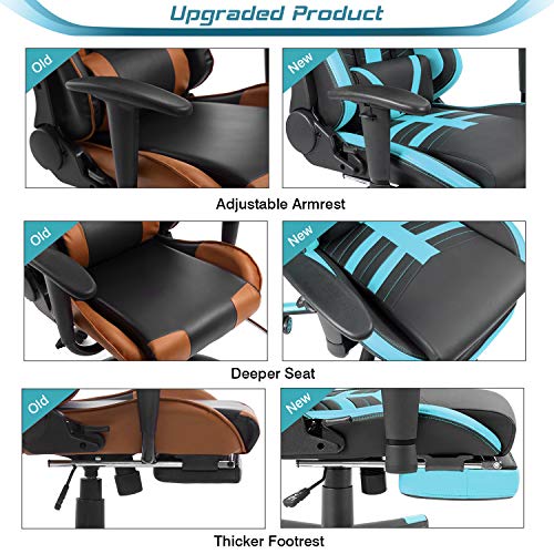 Homall Gaming Chair Ergonomic High-Back Racing Chair Pu Leather Bucket ...