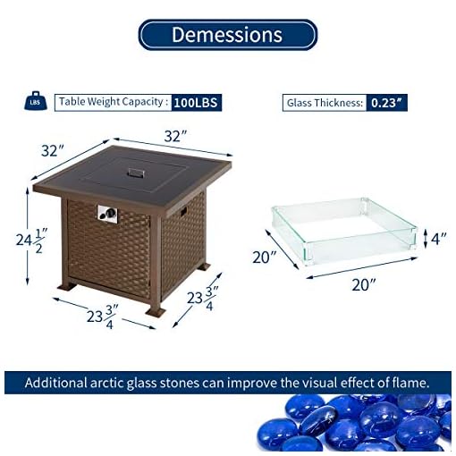U-Max 44In Outdoor Propane Gas Fire Pit Table at Janelle Mayo blog