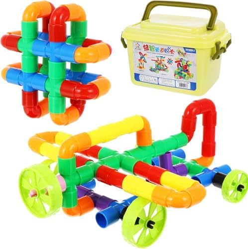 سعر Tubes and Wheels Free Building Blocks Set - Plastic Multi Color to ...