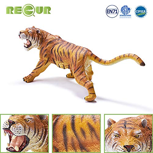 RECUR Toys 10.2inch Bengal Tiger Action Figure Toys, Soft Hand-Painted ...