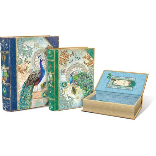 Amazon.com: Royal Peacock Set of 3 Large Nesting Book Boxes: Home & Kitchen