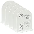 Amazon.com: 8x10 Inch White Arch Acrylic Sign with Stand | 5 Pack Blank ...