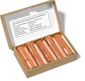 Amazon.com : 12 Gauge Shotgun Shells Box of 5 - 6.5 oz. Copper Bullet ...
