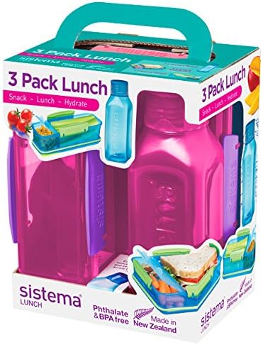 Sistema 41482 Lunch Snack Attack Duo, 975 ml – (Assorted Colour) – BigaMart