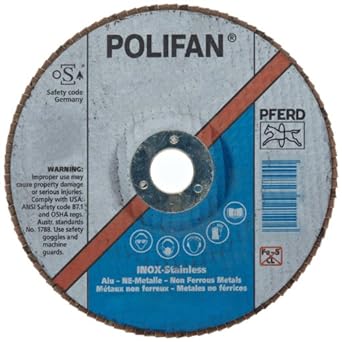 PFERD Polifan SG CO-COOL Abrasive Flap Disc, Type 27, Round Hole ...