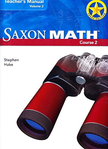 Saxon Math, Course 2, Teacher's Manual, Vol. 2: 9781600320064: Amazon ...