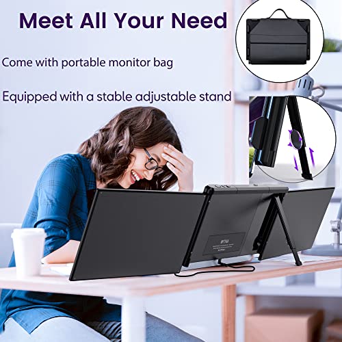 OFIYAA P2 Pro 13.3" Triple Portable Monitor For Laptop,Laptop Monitor Screen Extender,1080IPS ...