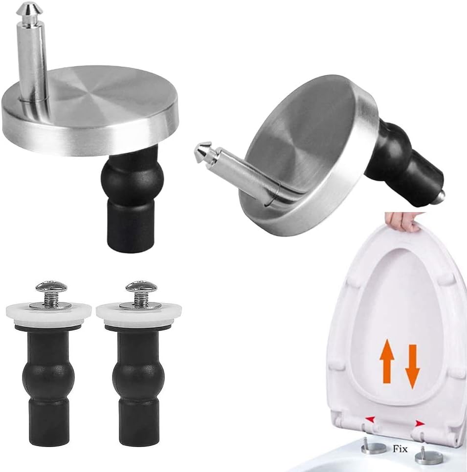 Skystuff 4Pack Toilet Seat Fittings, Toilet Seat Hinges Fixings with ...