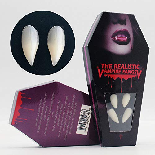ZTHT Vampire Fangs, Vampire Teeth with Blood & Adhesive Devil Dracula ...