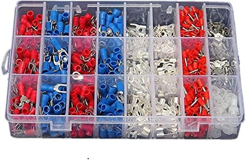 1000Pcs 24Types Electrical Cable Wire Crimp Terminals Kit Cord Pin End ...