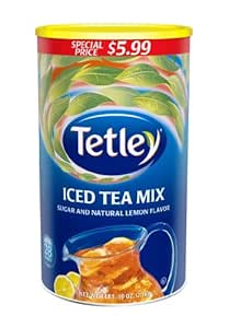 Amazon.com : Tetley USA Iced Tea Mix, Sugar and Natural Lemon Flavor ...