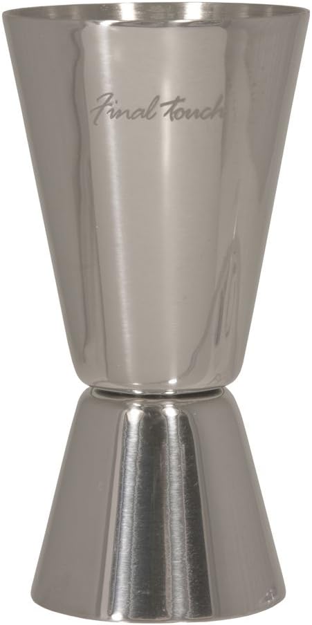 Amazon.com: Final Touch Stainless Steel Double Jigger: Measuring ...
