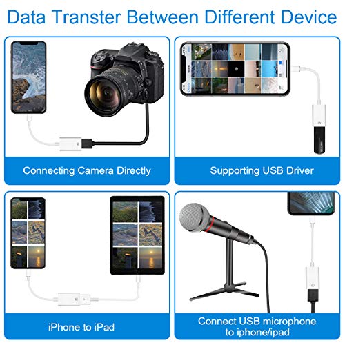 Lightning to USB Camera Adapter Lightning Female USB OTG Cable Adapter ...