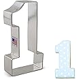Amazon.com: Large Number One #1 Cookie Cutter, 4.5" Made in USA by Ann ...