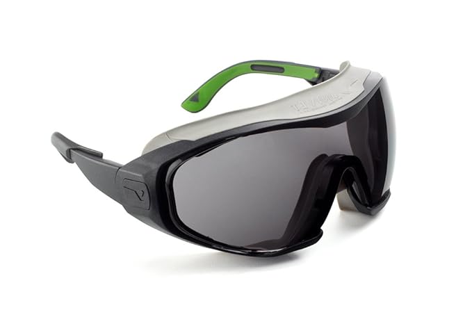 Univet 6X1 Perfect Hybrid Safety Glasses/Goggles with Smoke Lens ...