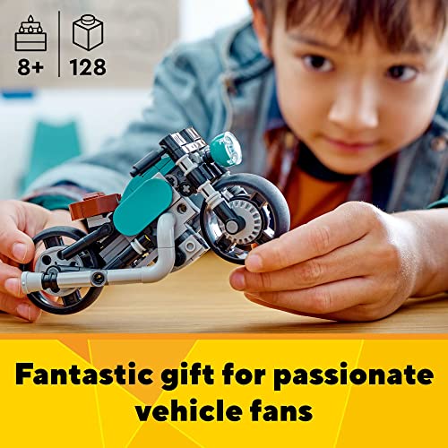 LEGO Creator 3 in 1 Vintage Motorcycle Set, Transforms from Classic ...