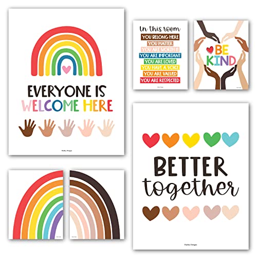Mua Hadley Designs 6 Rainbow Diversity Posters for Classroom, Everyone ...
