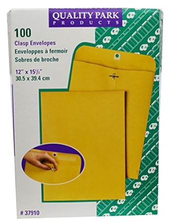 Amazon.com: 12 x 15-1/2" X-Large Manila Clasp Envelopes - Quality Park ...