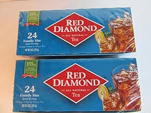 Amazon.com : Red Diamond Tea All Natural 2-24ct Boxes Family Size Pekoe ...